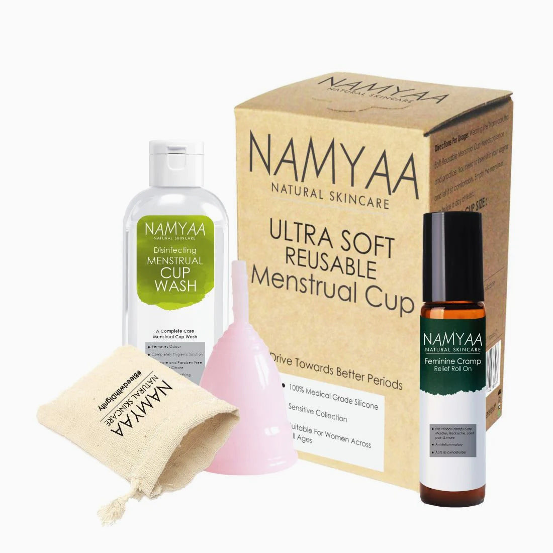 Period Care Kit | Pack of 1 Menstrual Cup with Free Menstrual Cup Wash ...